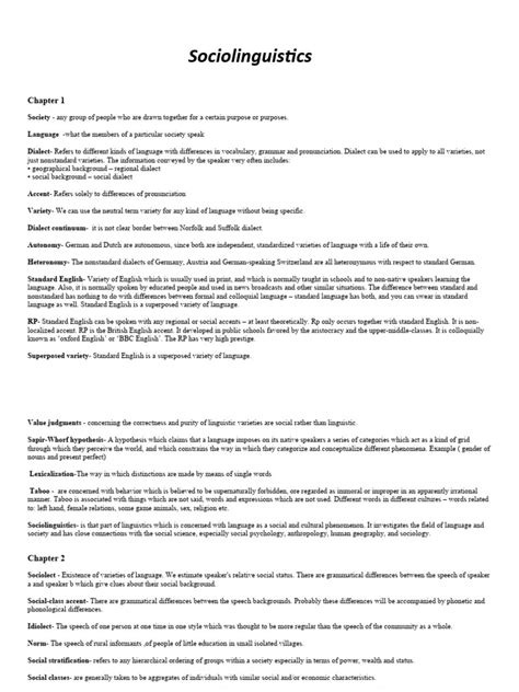 Sociolinguistics Pdf