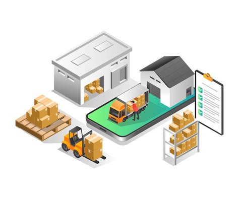 Premium Vector Isometric Illustration Concept Computer Data Delivery