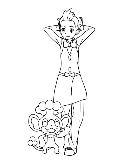 Cilan Pokemon Coloring Pages