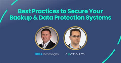 Webinar Best Practices To Secure Your Backup Data Protection Environment Continuity