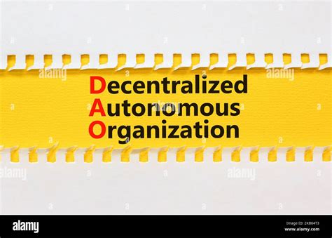 Dao Decentralized Autonomous Organization Symbol Concept Words Dao Decentralized Autonomous