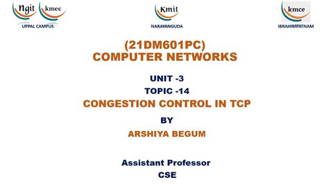 CN UNIT3 TOPIC 14 Congestion Control In TCP YouTube