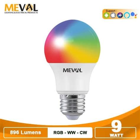 Jual Lampu Wifi Smart Bulb LED 9W RGB WW MEVAL Indonesia Shopee Indonesia