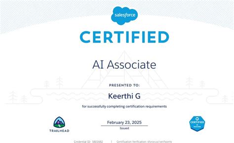 Salesforce Aicertification Continuouslearning Careergrowth Ai Crm Keerthi G
