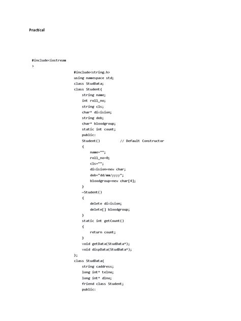Practical No 2 Program Code Pdf Computer Science Computer Programming
