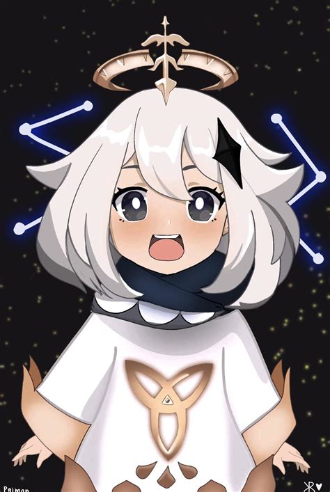 I love Paimon so much I had to draw her 彡 Scrolller