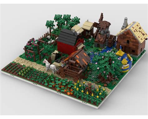 Lego Moc Modular Farm Village Build From 16 Mocs By Gabizon