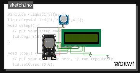 Lcd With NodeMCU Wokwi ESP STM Arduino Simulator