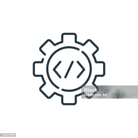 code optimisation icon vector from programming concept thin line illustration of code