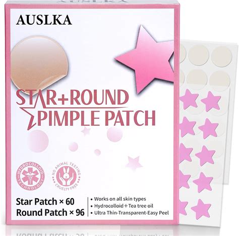 Auslka Star Pimple Patches 4 Sizes For Large Zit Breakouts 156 Patches For Face Chin Or