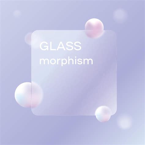 Glassmorphism Frame With Blur Effect On A Gradient Blue Background With