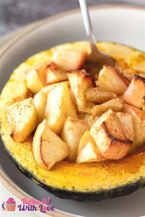 Baked Buttercup Squash With Cinnamon Apples Bake It With Love