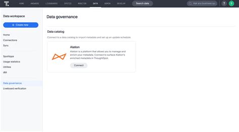 Thoughtspot Alation Data Catalog Integration