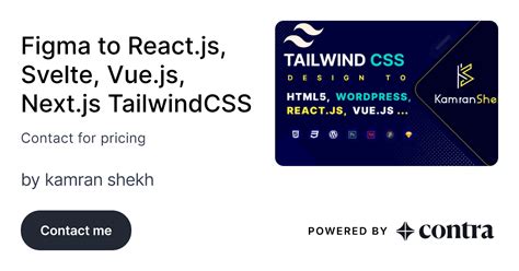 figma to react js svelte vue js next js tailwindcss by kamran shekh