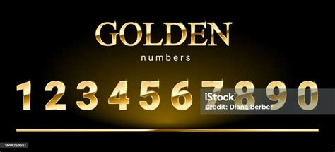 1에서 0까지의 금색 고급 벡터 번호 풍부한 숫자 세트 장식 벡터 금 금속에 대한 스톡 벡터 아트 및 기타 이미지 금 금속 금색 반짝이는 Istock
