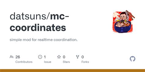 Github Datsuns Mc Coordinates Simple Mod For Realtime Coordination