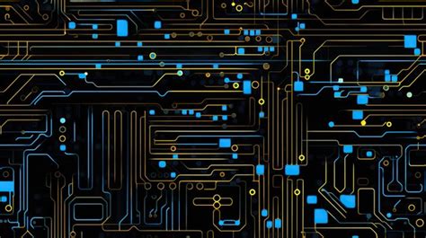 Premium Photo Techno Circuits Modern And Seamless Pixel Pattern