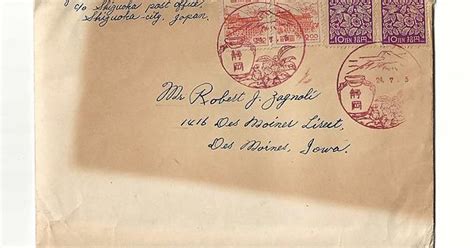 Letter Written By Japanese Civilian To A Former Us Soldier Who Bonded