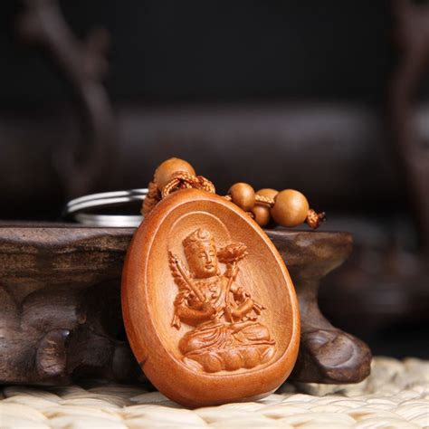 미사용 천연복숭아나무로 만든 지장왕열쇠고리 세컨웨어헬로마켓