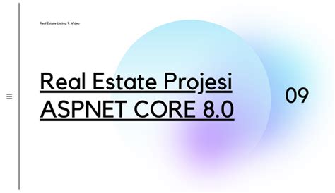 Real Estate Aspnet Core 80 Bölüm 9 Eyüp Furkan Tüylü