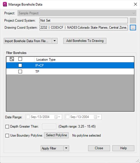 Geotechnical Modeler Dialog Box Reference