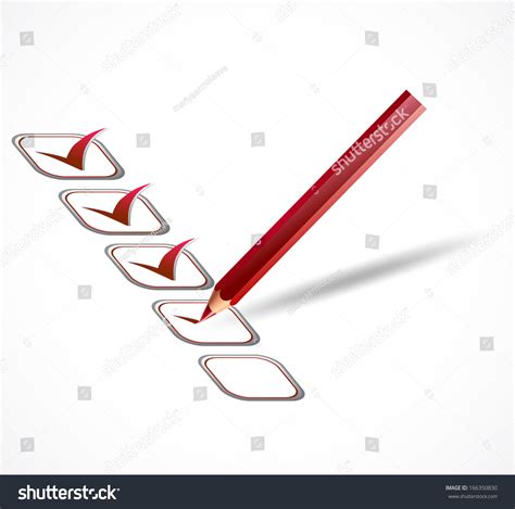 Check List Red Tick Marks Stock Illustration Shutterstock