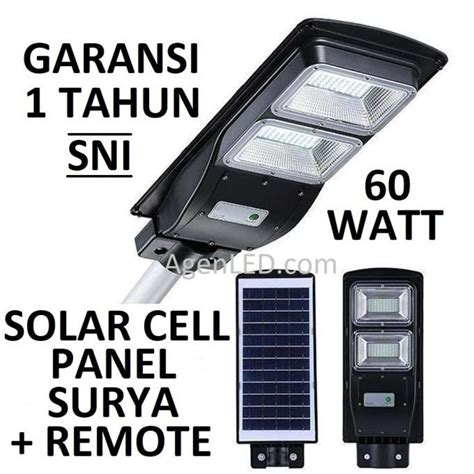 Jual Lampu Jalan Pju Led Solar Cell W Panel Surya Sorot Watt Solarcell Shopee Indonesia