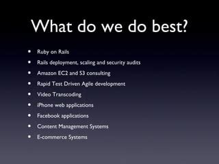 RoRCraft Ruby On Rails Craftsman PPT
