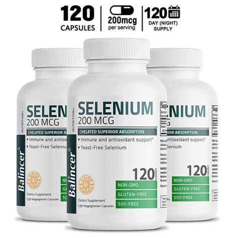 Selenium 200 Mcg For Immune System Thyroid Prostate And Heart Health Essential Trace Mineral