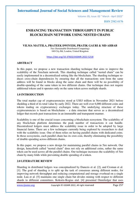 Pdf Enhancing Transaction Throughput In Public Blockchain Network