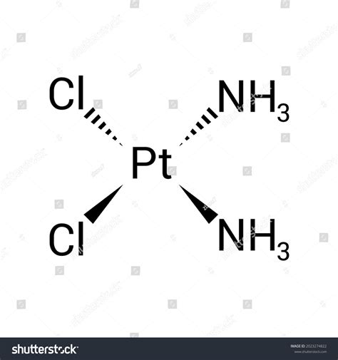 Chemical Structure Cisplatin Cl2h6n2pt Stock Vector Royalty Free 2023274822 Shutterstock