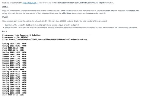 Solved Read And Parse The Flat File Dvc Scheduletxt ↓