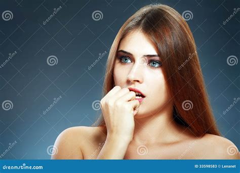 Girl With Sad Eyes Stock Image Image Of Lifestyle Despair 33598583