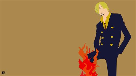 One Piece Black Leg Sanji Minimalist One Piece Ppt Background Sanji