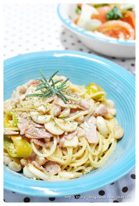 마늘 베이컨 올리브 스파게티