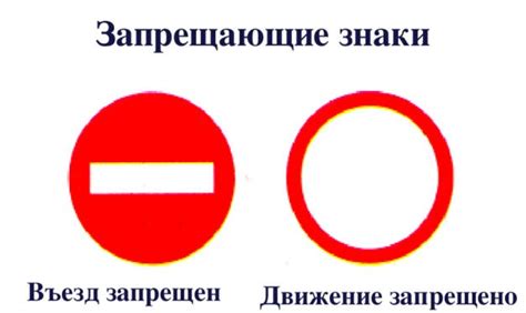 Отличие знаков Въезд и Движение Запрещено