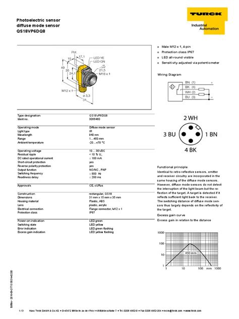 Datasheet Sensor Fotoelectrico Pdf Light Emitting Diode Sensor