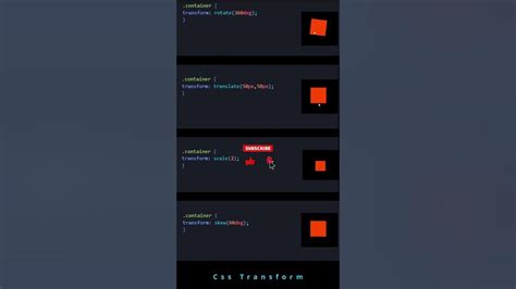 The Power Of Css Transform ☠️ Shorts Youtube
