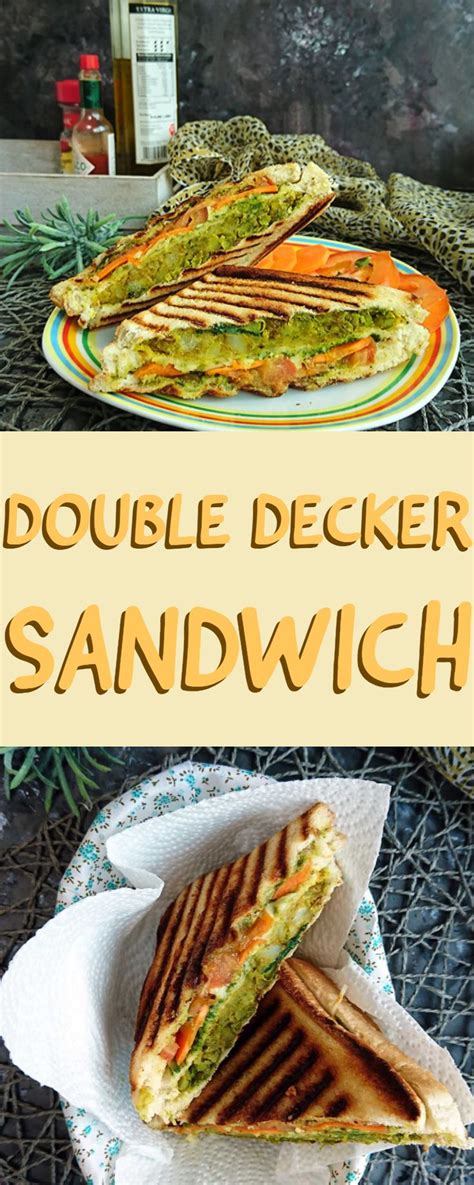 Double Decker Sandwich Potato Masala Grilled Double Decker Sandwich