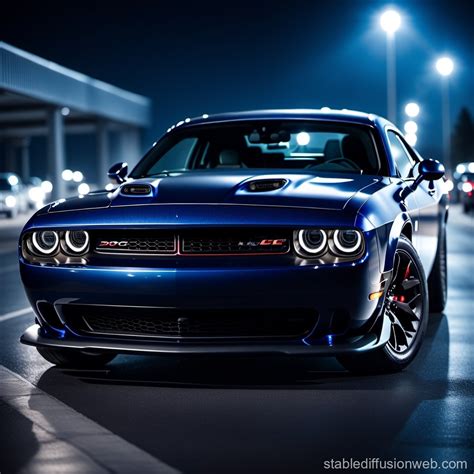 Elegant Dodge Hellcat Challenger Blue Photos