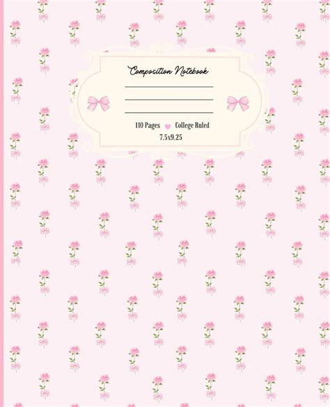 Coquette Composition Notebook Aesthetic Lined Notebook For Babe College Ruled Coquette