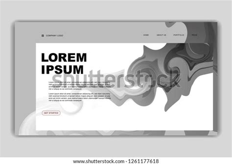 landing page template wed design ui stock vector royalty free 1261177618 shutterstock