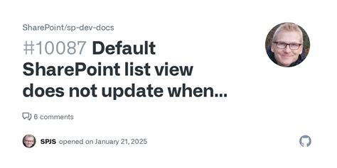 Default Sharepoint List View Does Not Update When Adding Items Using Rest Api · Issue 10087