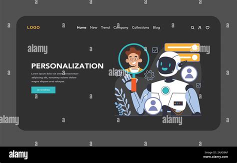 Chat Bot Dark Or Night Mode Web Or Landing Ai Powered Customer Service Online Consultation