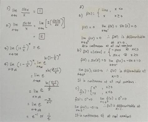 [solved] Hw 1 Assignment 1 Determine The Following Limits Lim Sin X Lim Course Hero