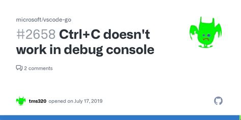 Ctrl C Doesnt Work In Debug Console · Issue 2658 · Microsoft Vscode