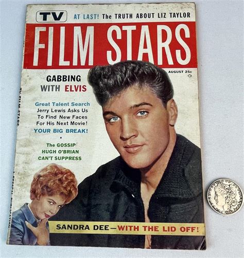 Lot Vintage August 1960 Tv Film Stars Magazine Elvis Liz Taylor Etc