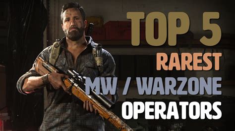 Top 5 Rarest Mw Warzone Operators Earlygame
