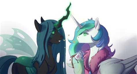 Queen Chrysalis And Princess Celestia By 1an1 On Deviantart