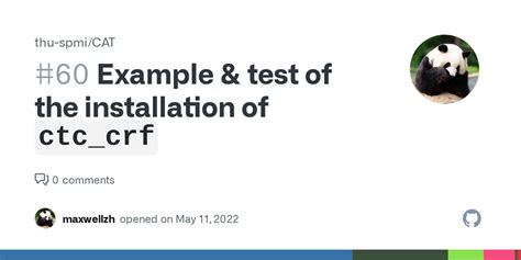 example and test of the installation of `ctc crf` · issue 60 · thu spmi